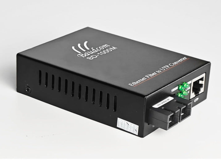 Fiber to Gigabit Ethernet Media Converter, Dual SC Fiber