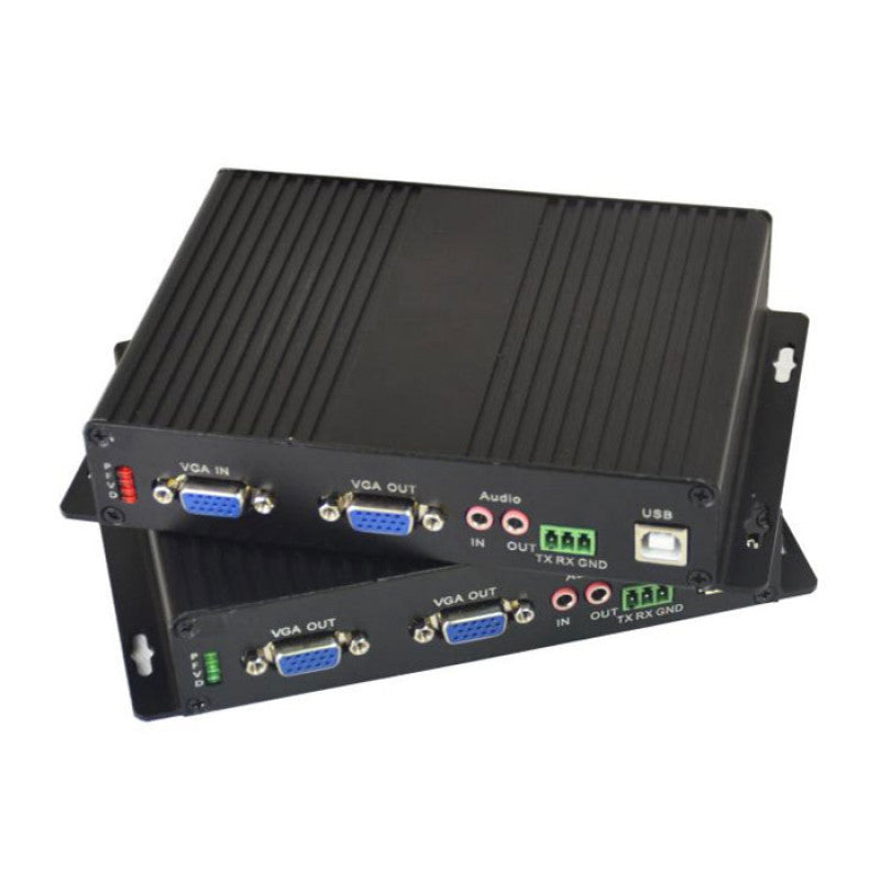 VGA KVM Extender over Fiber Uncompressed Video Integrated USB and Audi